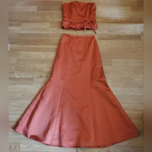 Alfred Angelo | Dresses | Burnt Orange Two Piece Dress | Poshmark